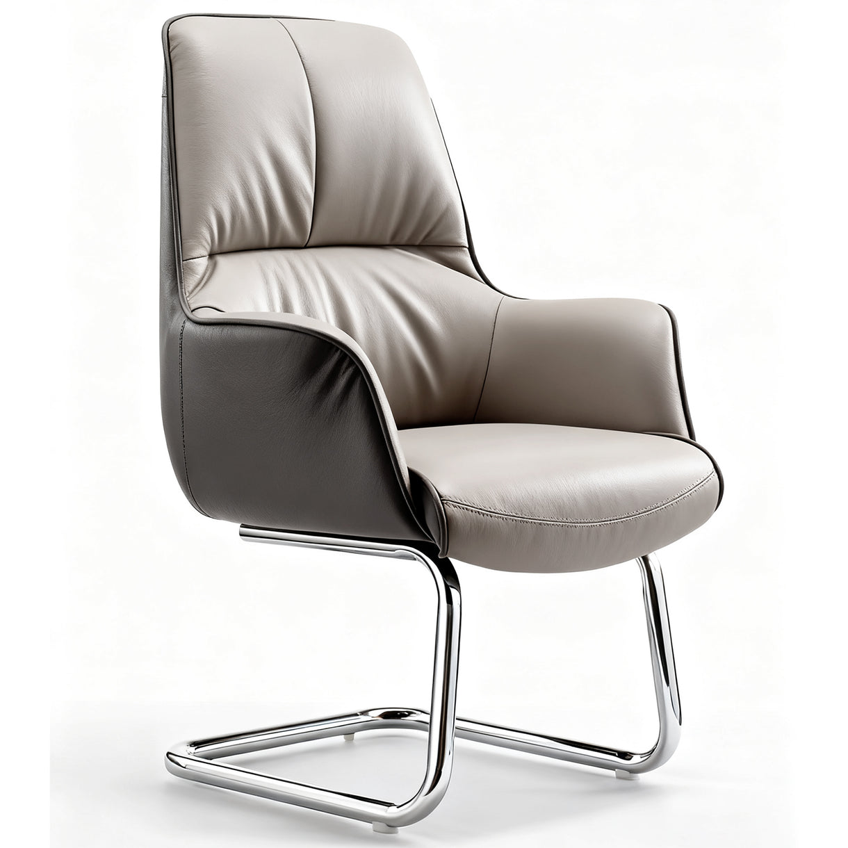 Mid-Back Desk & Conference Seating with Fixed Arms, Gray – VOFFOV