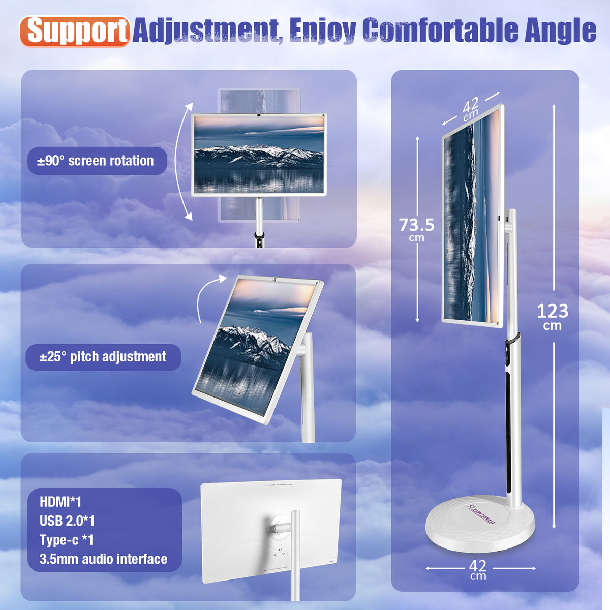 32 Inch Native Android Mobile Smart Screen with Touch Stand - VOFFOV