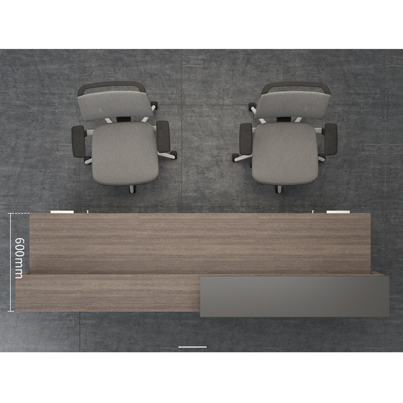 Rectangular 1 Person Reception Desk LI-Q18 - VOFFOV