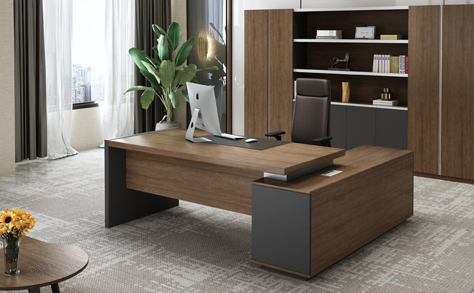 L Shaped Desk UAE Dubai L-Shape Executive Desk MP-112 - VOFFOV UAE